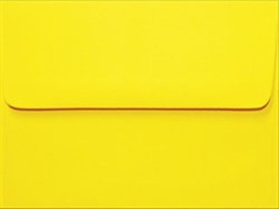 Sun Yellow A2 Envelopes - 25 pack, note card envelopes, Pastel Yellow ...