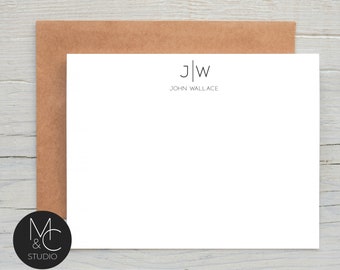 Men's Stationery Set Note Card Flat Note Cards for Boys | Etsy