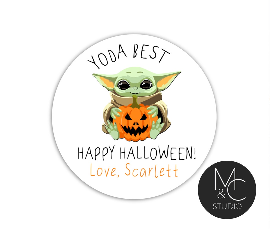 Halloween Stickers Yoda Best Star Wars Fall Festival Favor Stickers ...