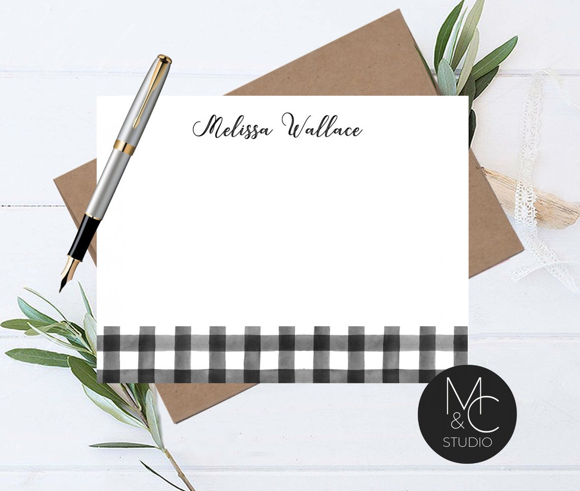 Personalized Note Card Set Envelopes Stationary Cards - Etsy
