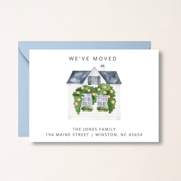 Personalized We've Moved Cards - Etsy