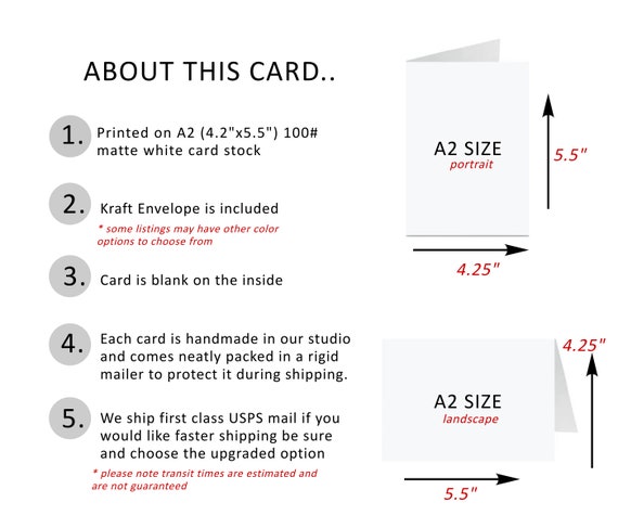 Greeting Card Sizes In Inches