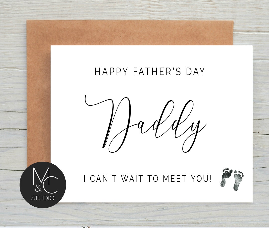 Father's Day Card With Kraft Envelope, From Unborn Baby, New Dad Card ...