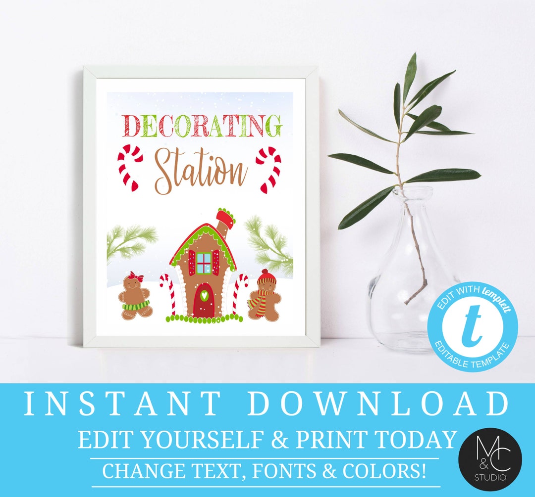 Cookie Exchange Welcome Sign, Cookie Decorating Welcome Sign, Christmas ...