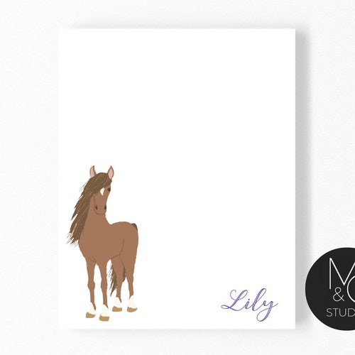Personalized Notepad . HORSE . Note Pad . Personalized - Etsy