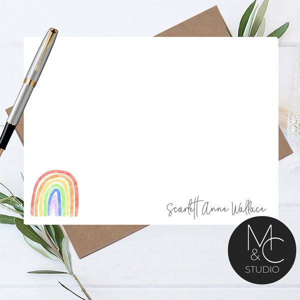 Rainbow Stationary - Etsy