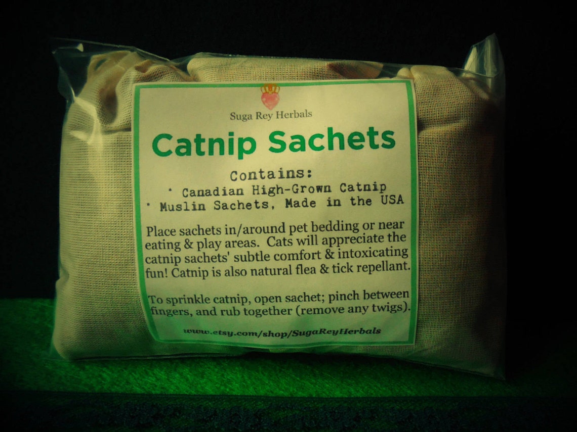 Catnip Sachets * Set of 3 Muslin Sachet Pouches - Etsy