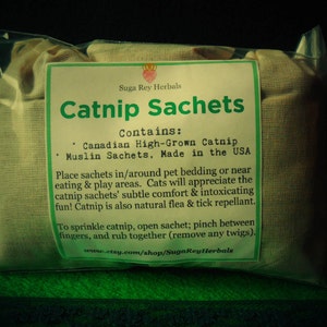 Catnip Sachets Set of 3 Muslin Sachet Pouches - Etsy