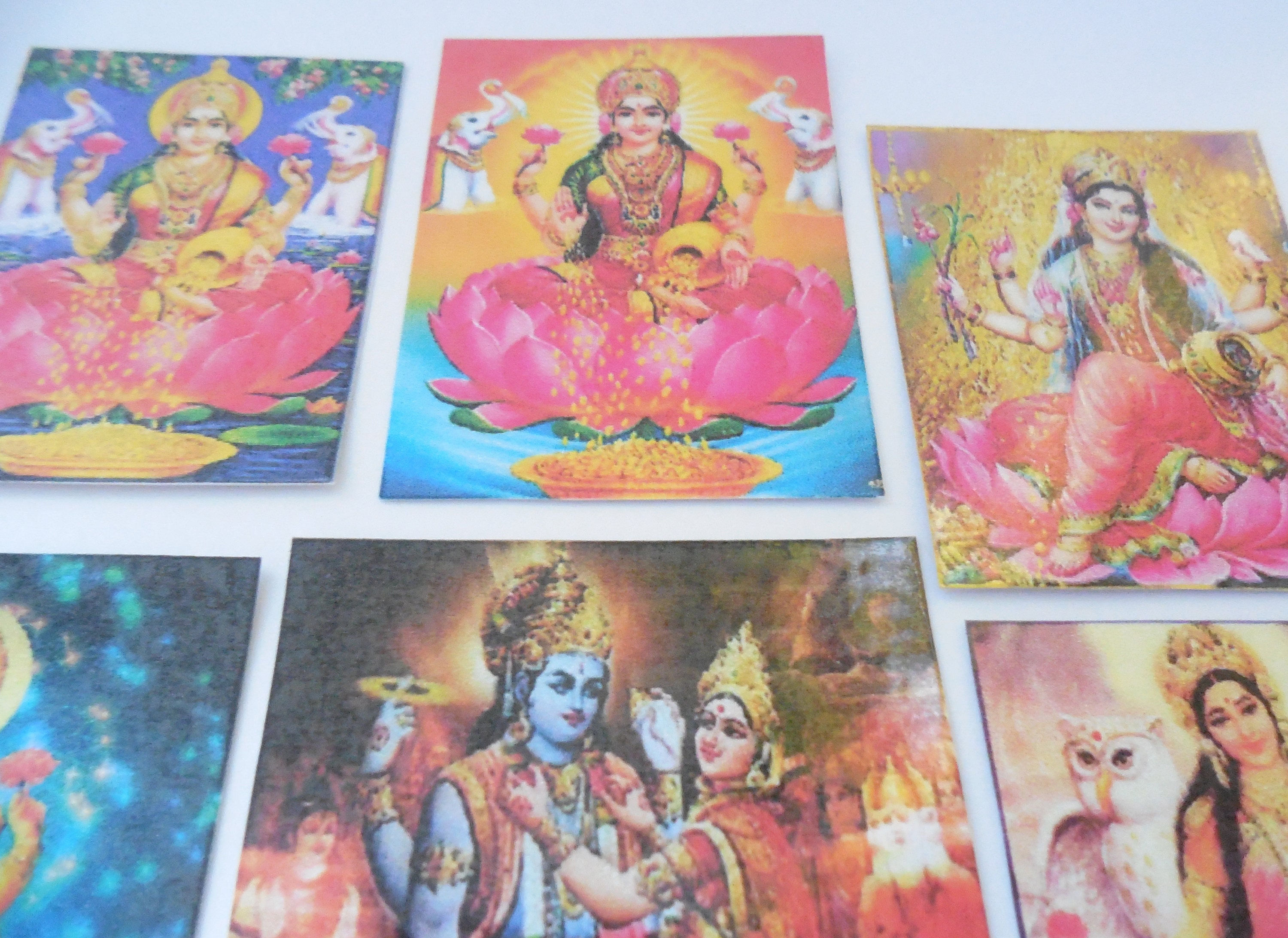 Lakshmi Devi Set of 8 Hand made Lakshmi Stickers Sacred | Etsy