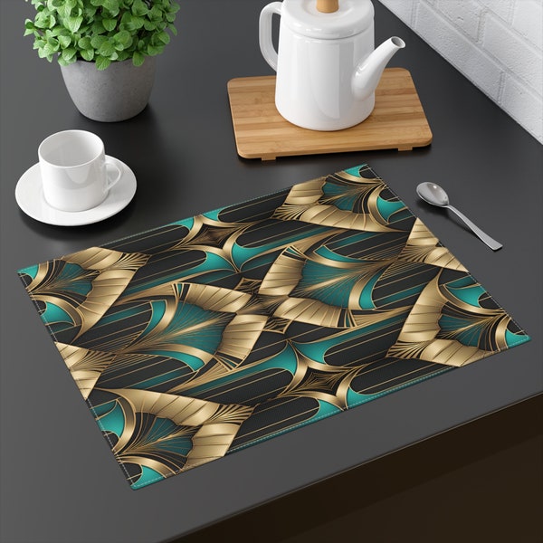 Teal Table Mats - Etsy