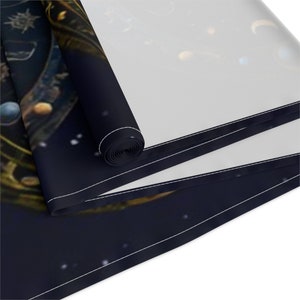 Moon Stars Table Runner Dark Blue Celestial Astronomy Gothic Witchy ...