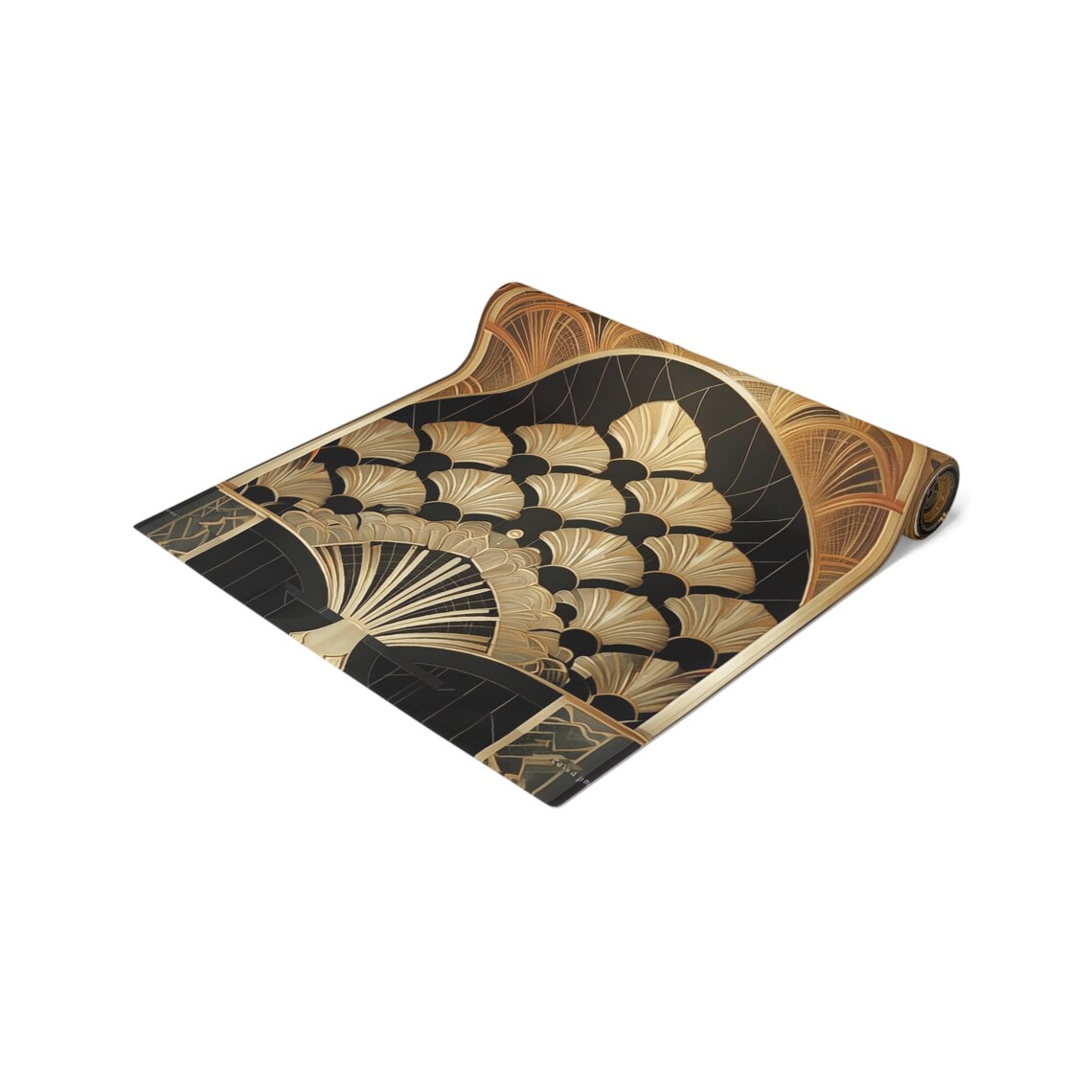 Autumn Gold Black Table Runner Black Gatsby Table Cloth Art Deco 1920s ...