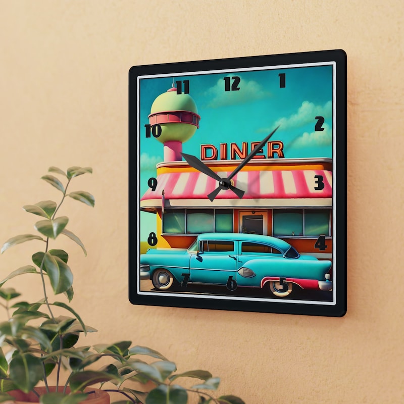 Retro Wall Clock - Etsy
