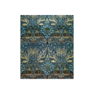Blue Velvet Boho Blanket Bohemian Regency Inspired Cottagecore Blanket ...