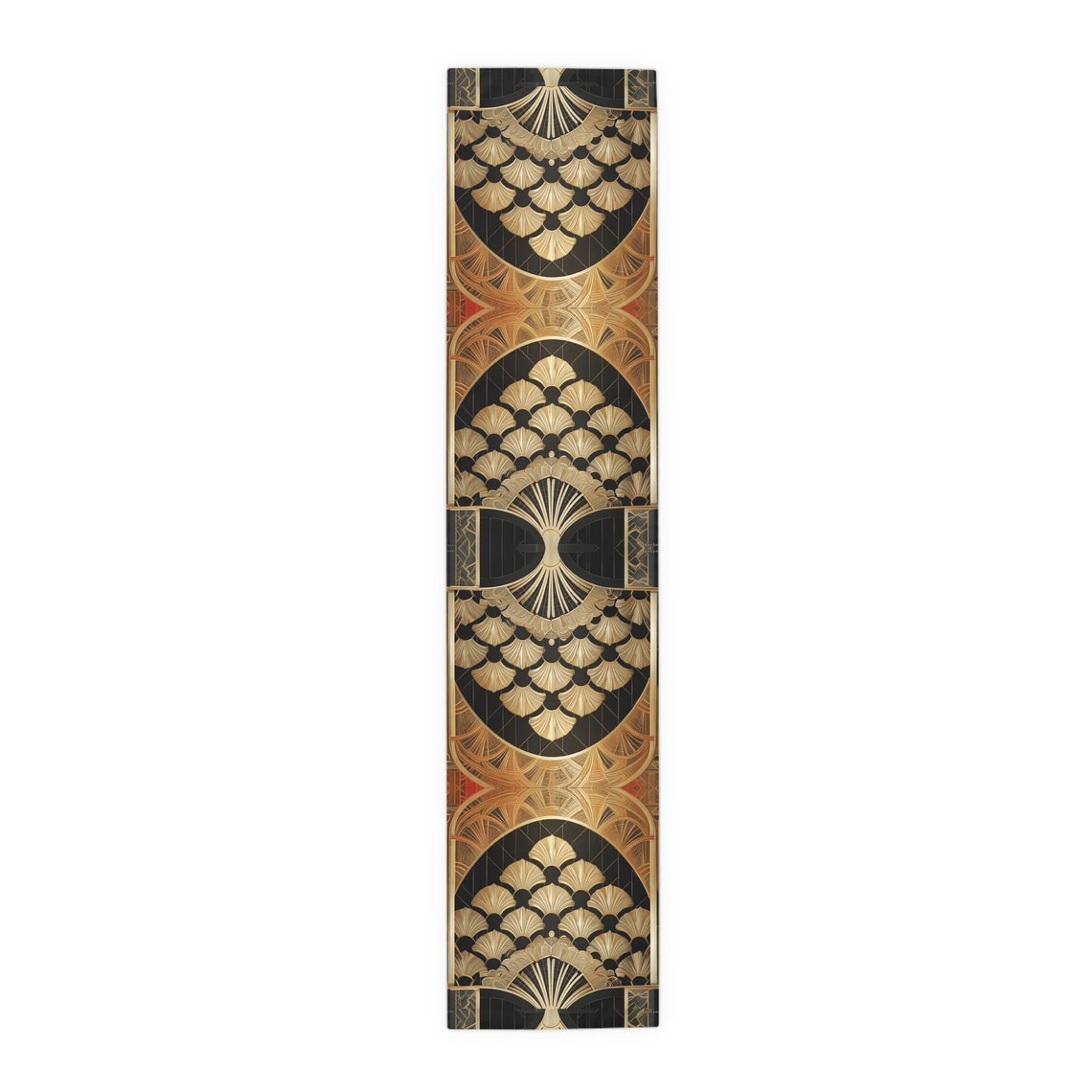 Autumn Gold Black Table Runner Black Gatsby Table Cloth Art Deco 1920s ...