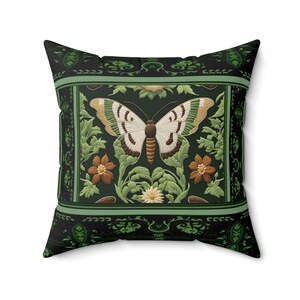 Cottagecore Throw Pillow William Morris Inspired Moth Butterfly ...