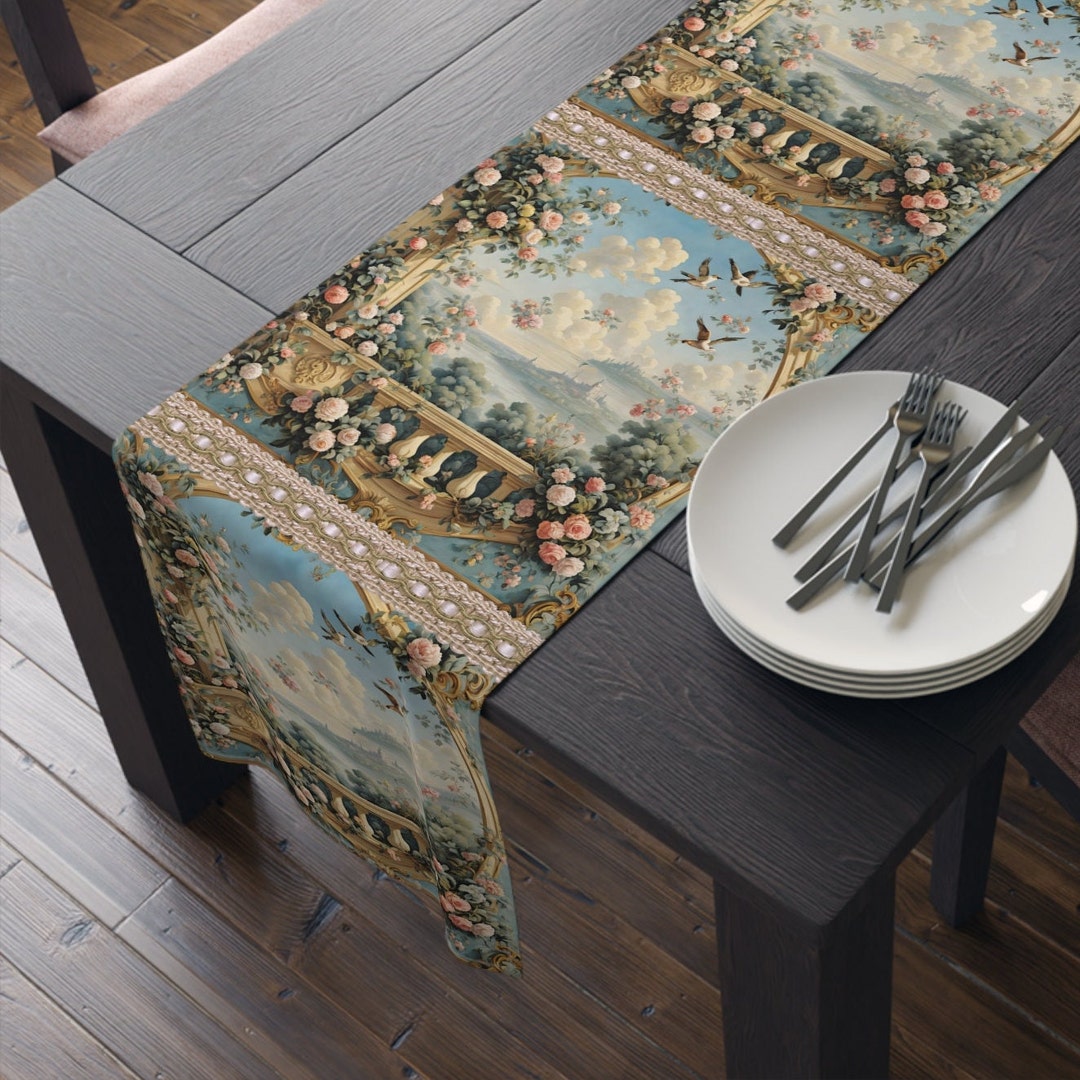 Cottagecore Table Runner French 18th Century Style Castle Tolie Home ...