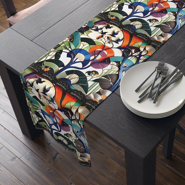 Asian Inspired Table Runner - Etsy