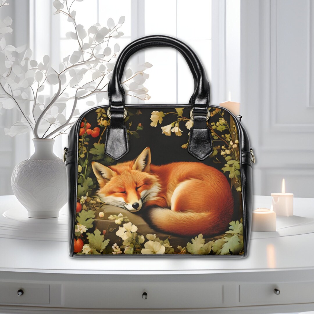 Sleeping Fox Purse Cottagecore Shoulder Handbag Wiliam Morris Inspired ...