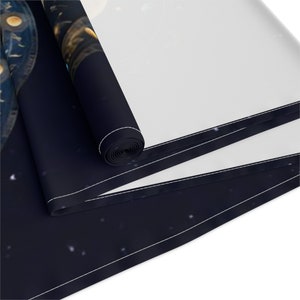 Moon Stars Table Runner Dark Blue Celestial Astronomy Gothic Witchy ...