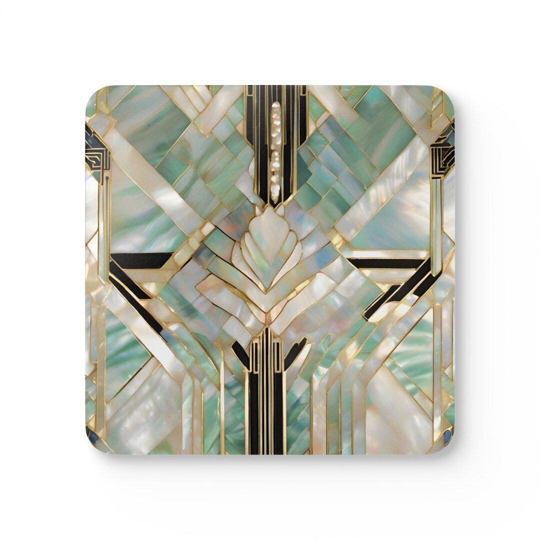 Gatsby Art Deco Coaster Set Art Deco Old Hollywood Inspired Coasters ...