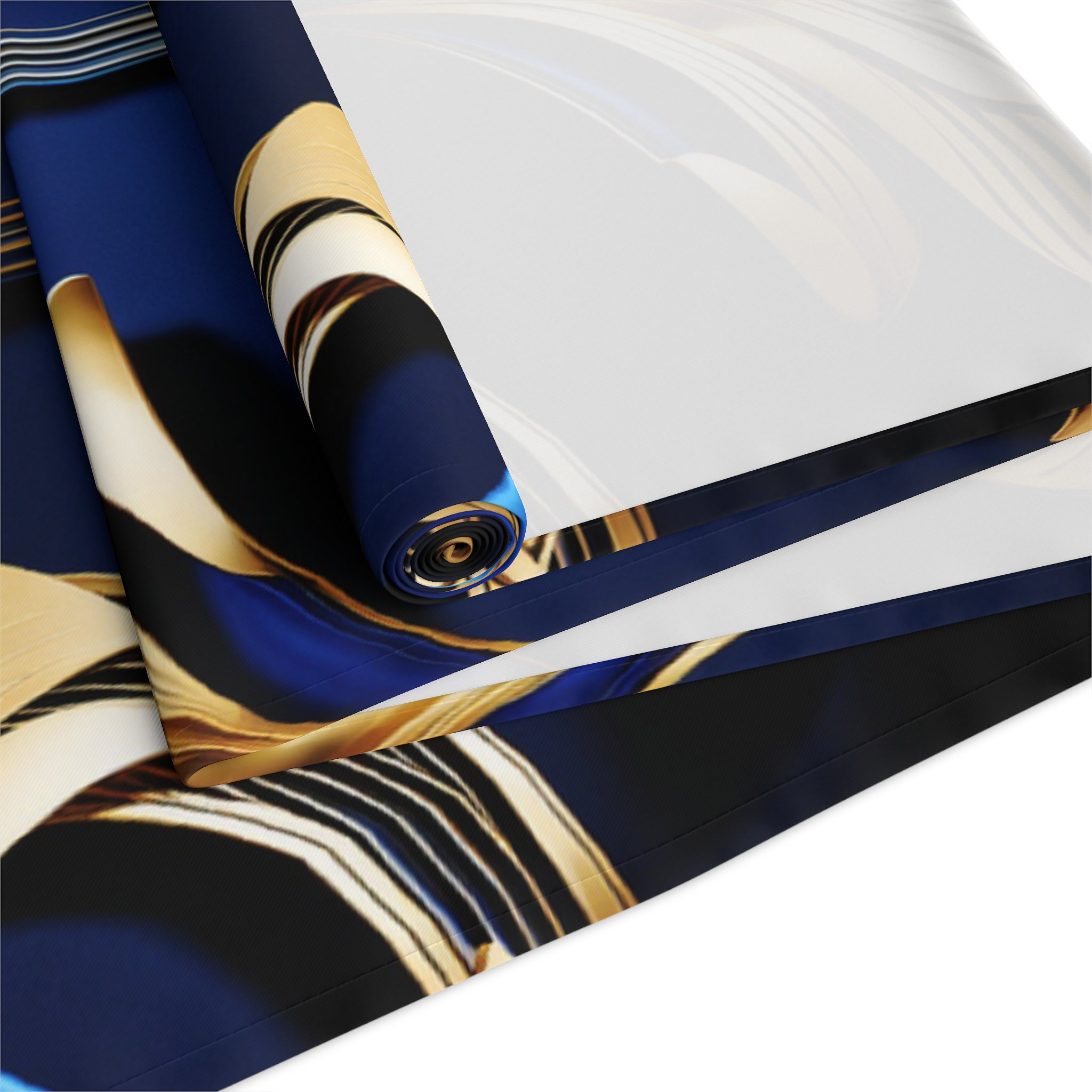 Royal Blue Gold Art Deco Table Runner Gold Gatsby Table Cloth Art Deco ...