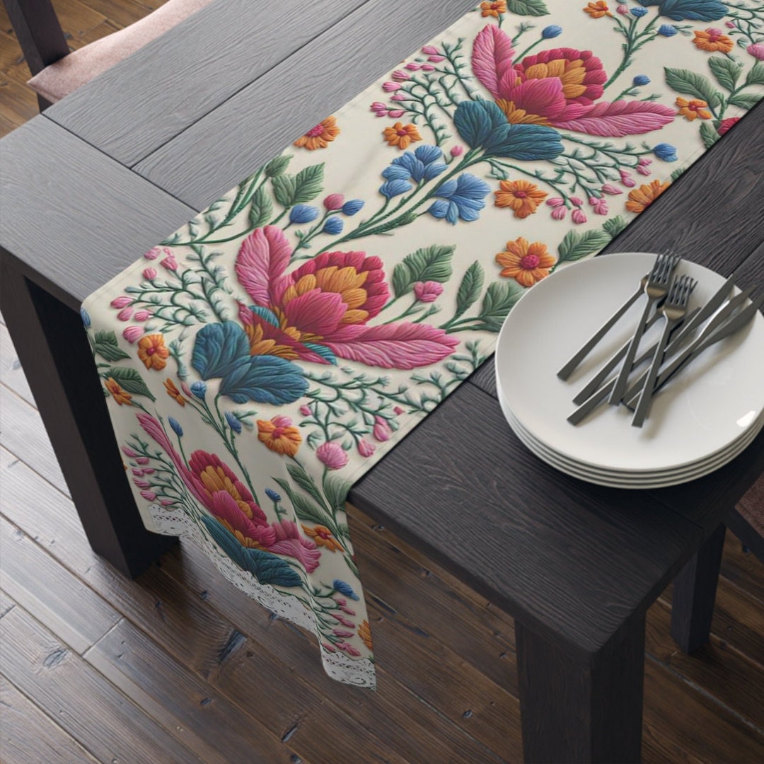 FloalTischläufer William Morris Inspiriert Jugendstil Rosa Blumen ...
