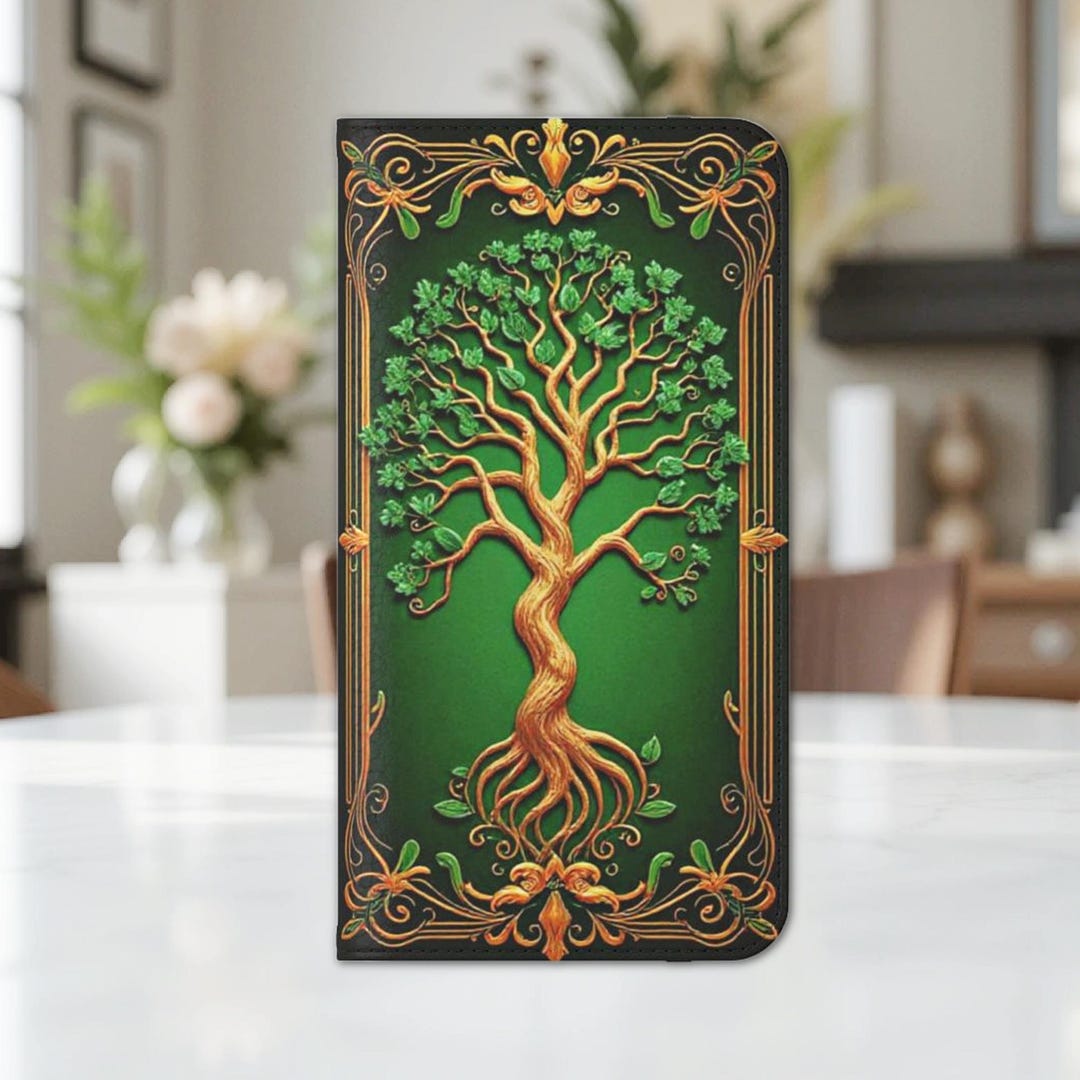 Celtic Phone Case Wallet iPhone Flip Case Irish Scottish Tree of Life ...