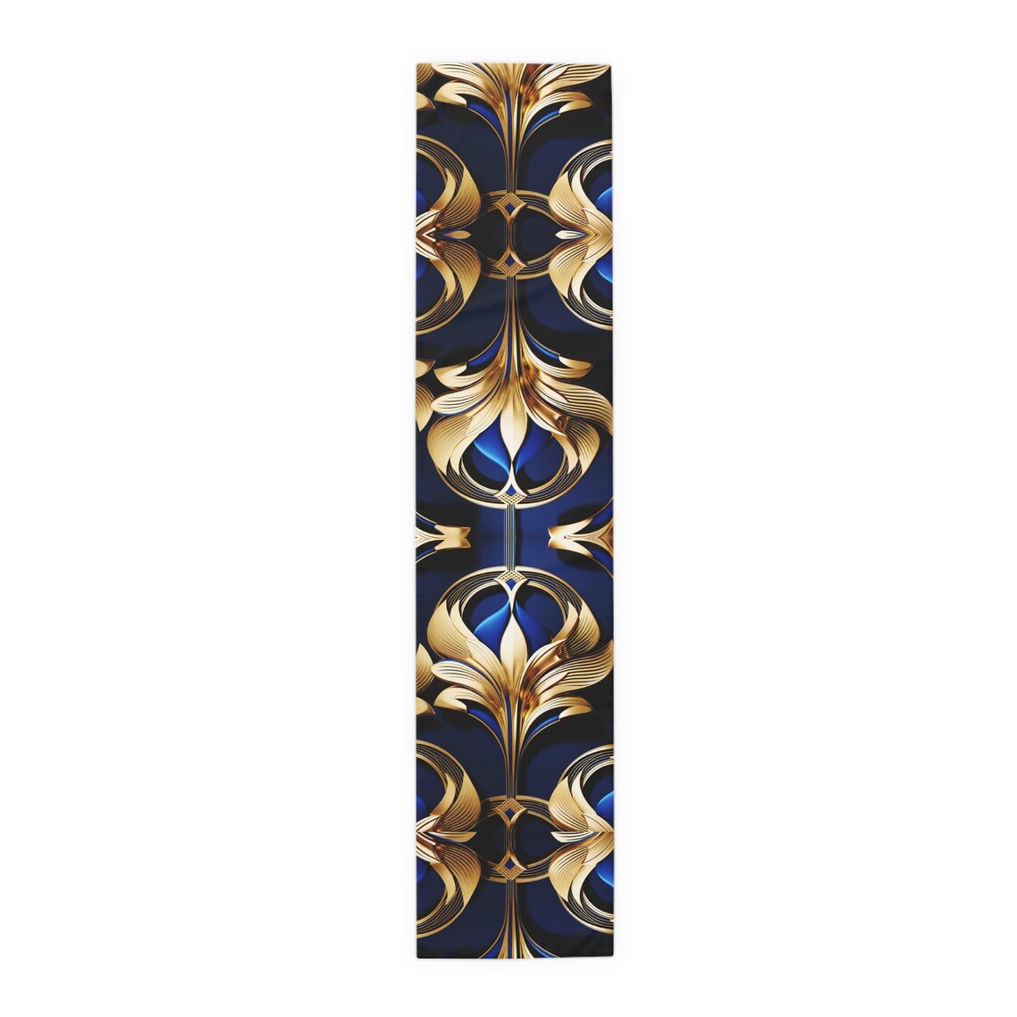Royal Blue Gold Art Deco Table Runner Gold Gatsby Table Cloth Art Deco ...