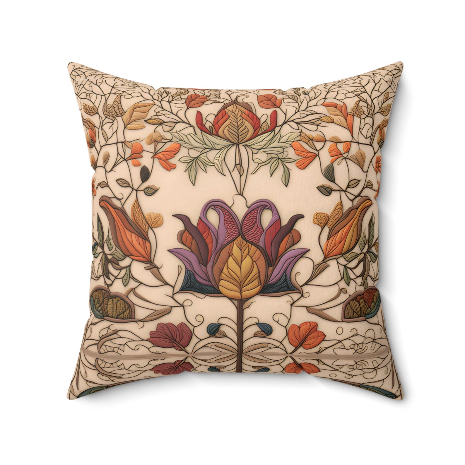 Autumn Flowers William Morris Tapestry Inspired Art Nouveau Throw ...