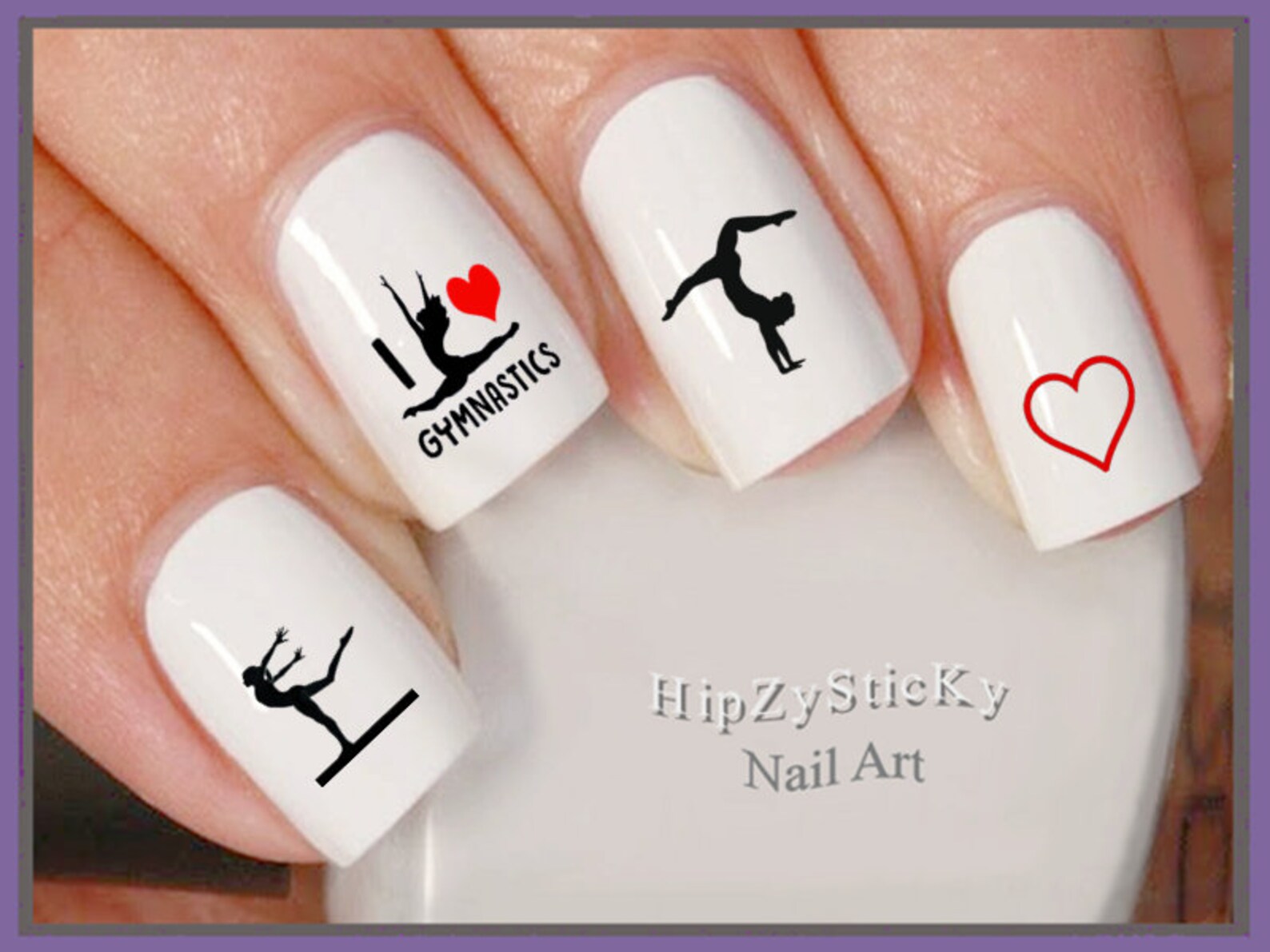 SPORTS Nail Decals gymnast 3 I Love Gymnastics - Etsy