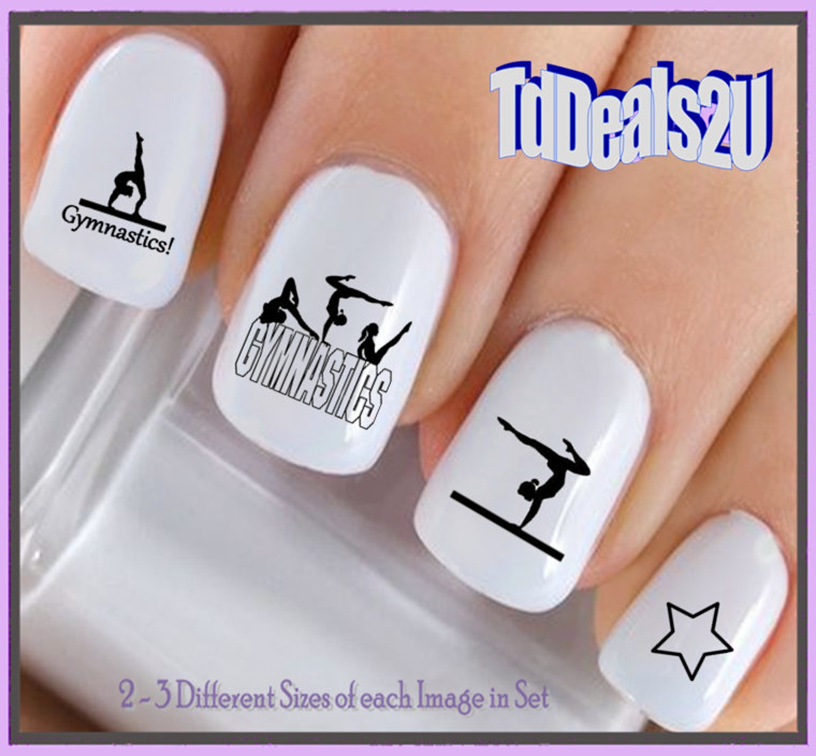SPORTS Nail Decals gymnast 1 Gymnastics Love Nail - Etsy