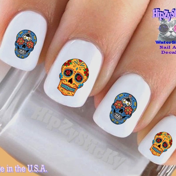 Gold Sugar Skull Decal - Etsy