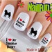 DOG BREED Nail Decals "love My Siberian Husky #2 Silhouette" Nail Art ...