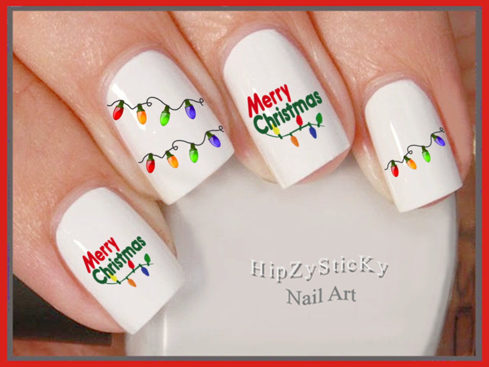 CHRISTMAS Nail Decals merry Christmas Holiday - Etsy