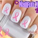 SYMBOL Nail Decals breast Cancer Ribbon 2 Pink Nail Art Set514 ...