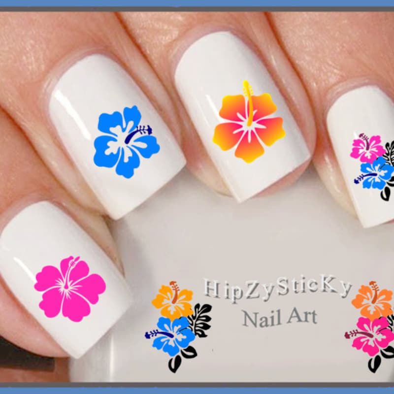 Nail Decals With Flowers - Etsy