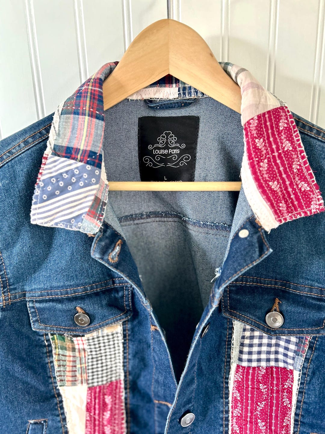 Quilted Jean Jacket Repurposed Vintage Quilt - Etsy