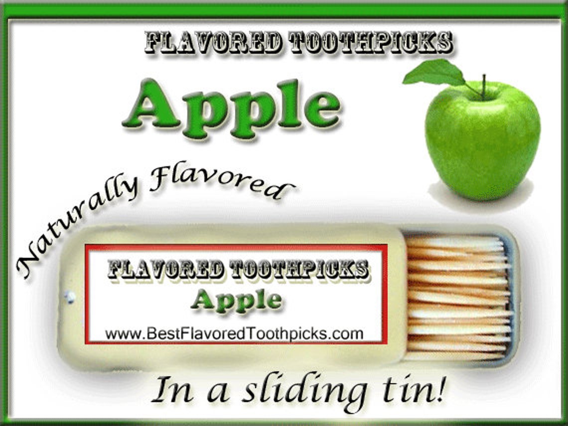 Apple Flavored Toothpicks 70 Flavors Best Man Gift Ideas - Etsy