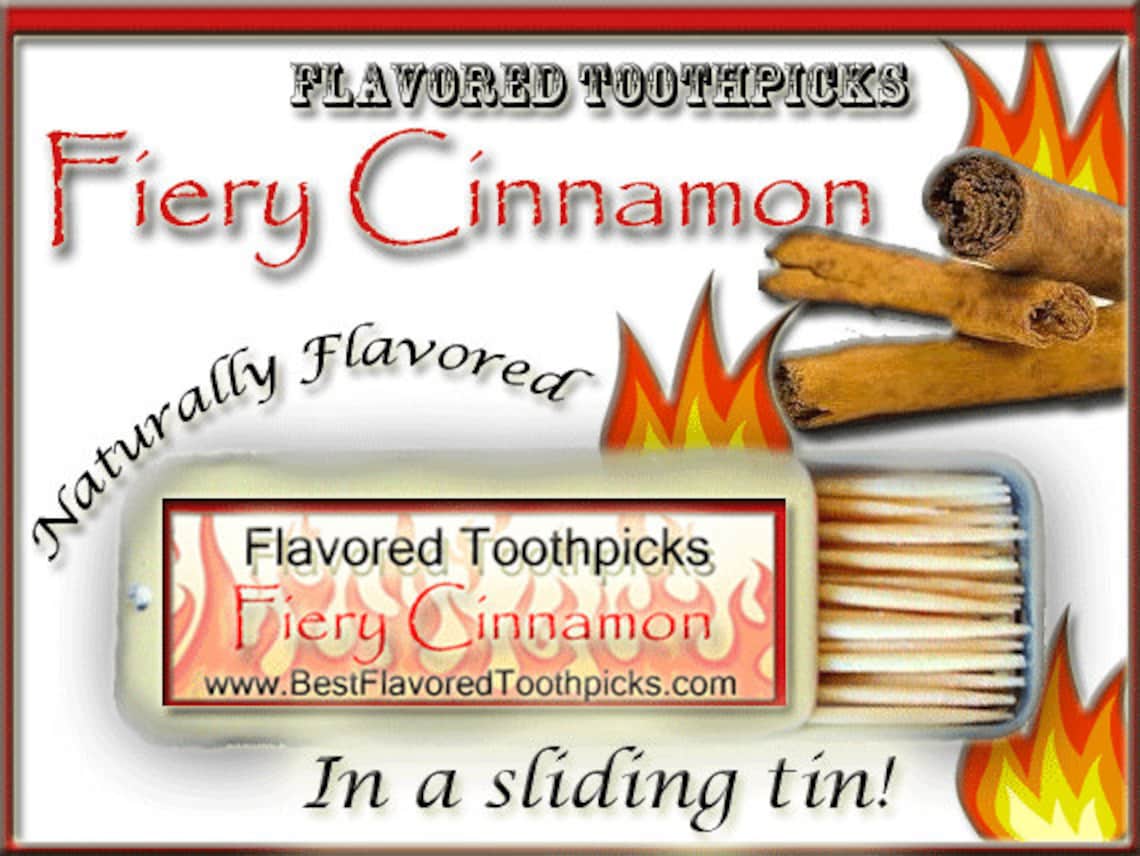 Cinnamon Flavored Toothpicks 70 Flavors Cinnamon - Etsy