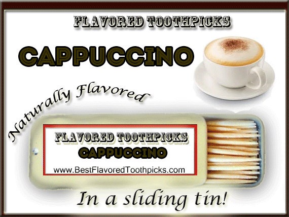 Cappuccino Flavored Toothpicks 70 Flavors Anniversary - Etsy