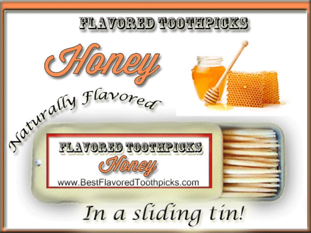 Honey Flavored Toothpicks - 70+ Flavors! Honey Wedding Favor, Honey ...