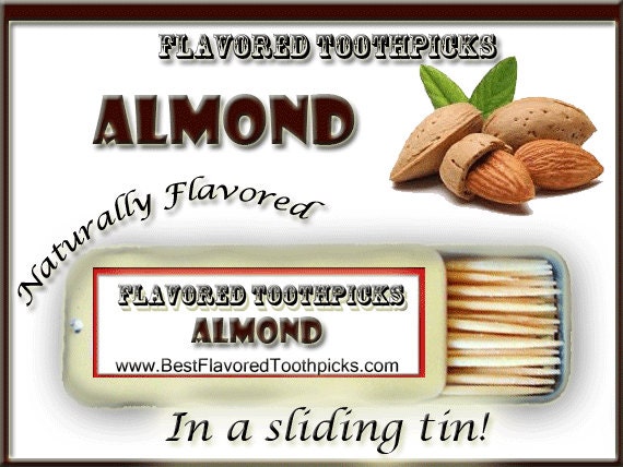 Almond Flavored Toothpicks 70 Flavors Anniversary Gifts | Etsy