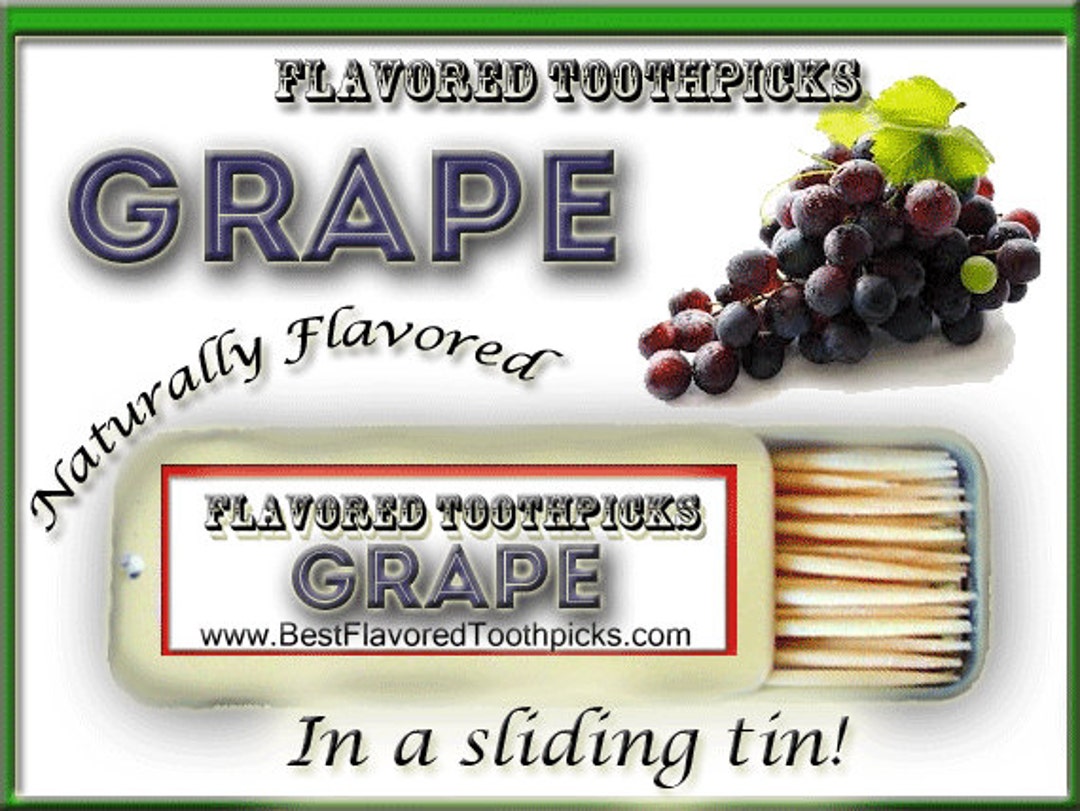 Grape Flavored Toothpicks - 70+ Flavors! Gifts for Teachers, Gifts for ...