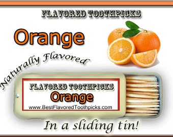 Tangerine Flavored Toothpicks 70 Flavors Dentist Gift - Etsy