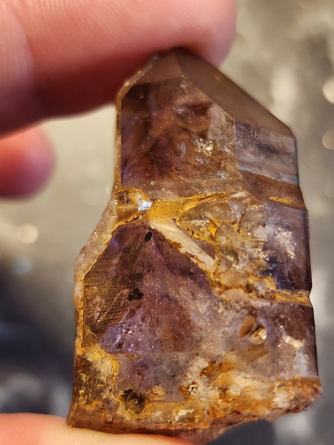 2 Moving Bubbles Amethyst With Secondary Growth, Iron & Clay Inclusions ...