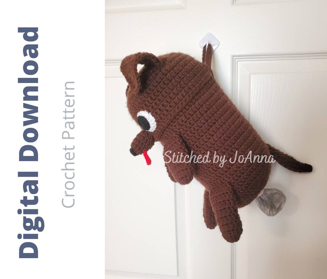 Pooping Dog Grocery Bag Storage and Dispenser Crochet Pattern PDF - Etsy