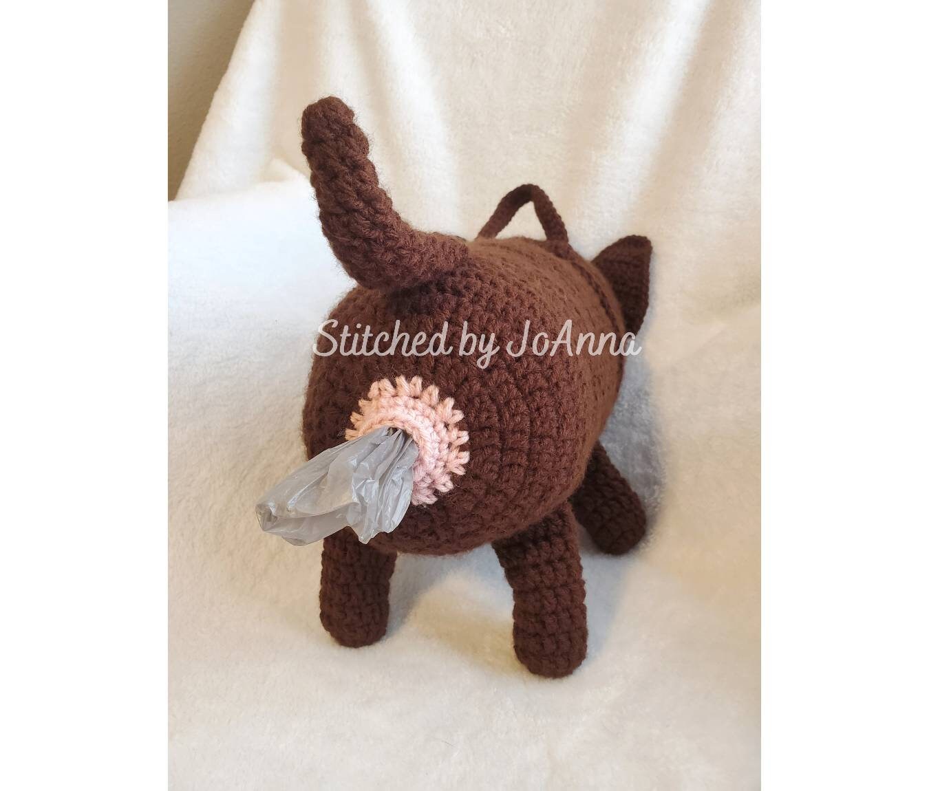 Pooping Dog Grocery Bag Storage and Dispenser Crochet Pattern PDF - Etsy
