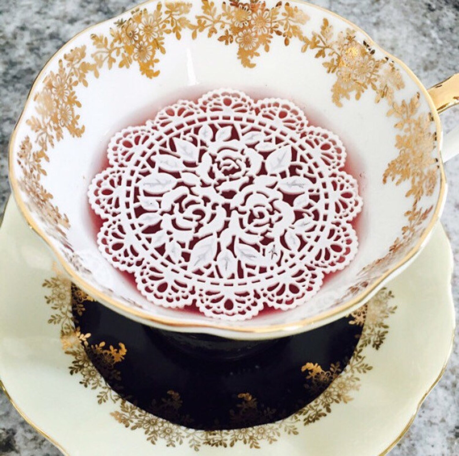 12 Edible Sugar Doilies: 2.75" Rosette Cake & Coffee Decor - Etsy