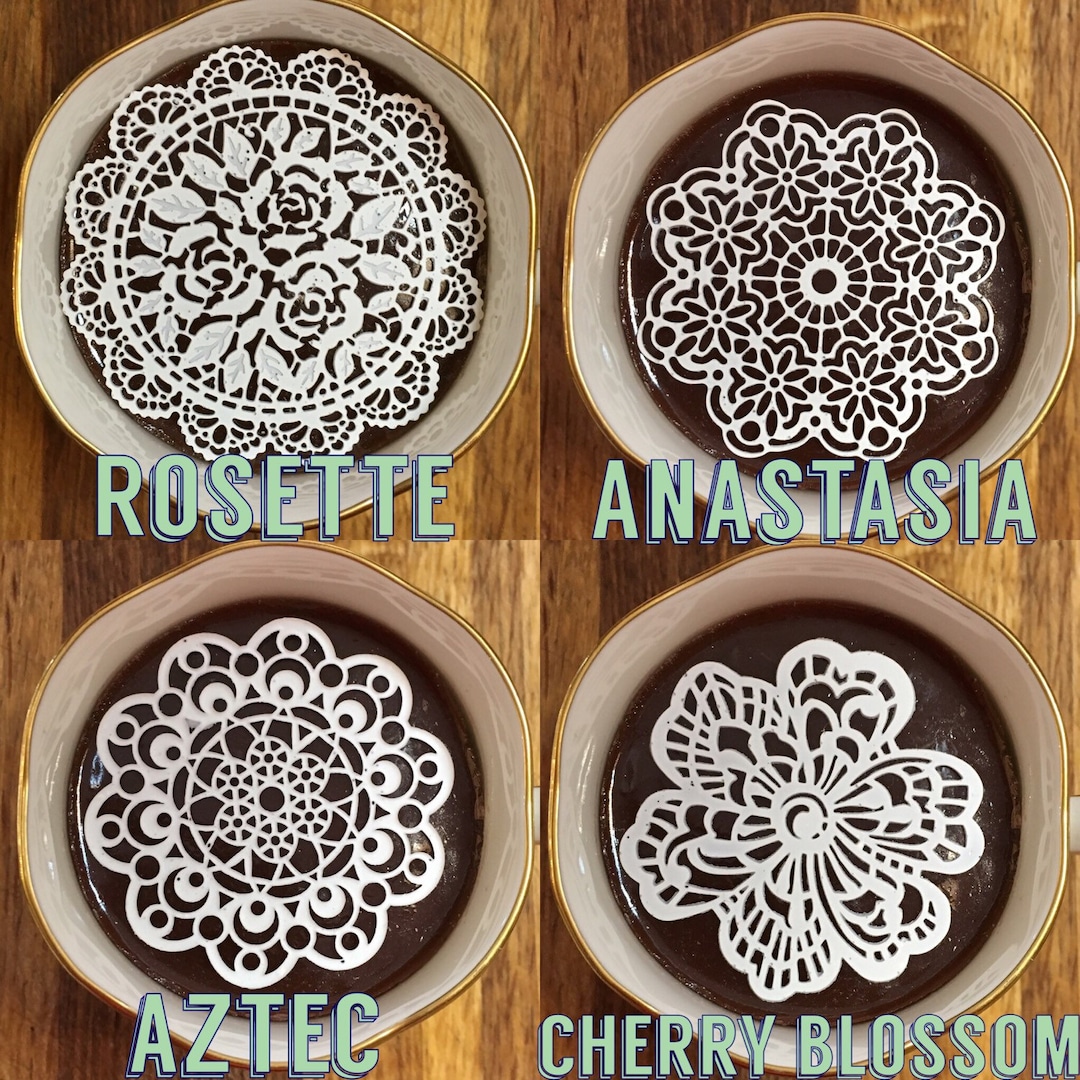 Edible Sugar Doilies: Tea Coffee Cup Cake Decorations - 2.5" Assortment ...